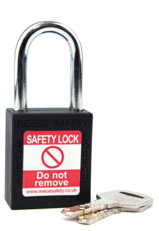 Safety Lockout Padlock, Keyed Different, Black – Nixon Safety