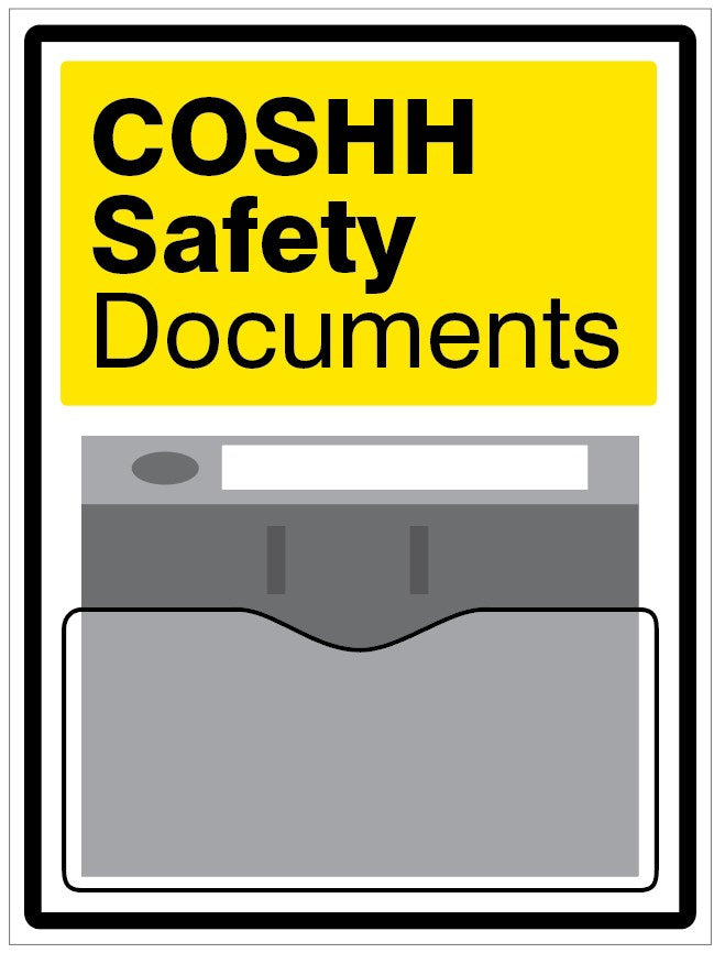 Coshh Safety Document Holder On 10mm Foam Pvc 440x600mm – Nixon Safety