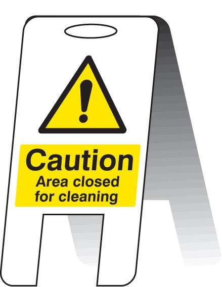 Area Closed For Cleaning (Self Standing Folding Sign) – Nixon Safety